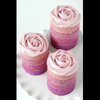 мини тортики из крема, десерт торт розово-фиолетовая гамма, мини ...